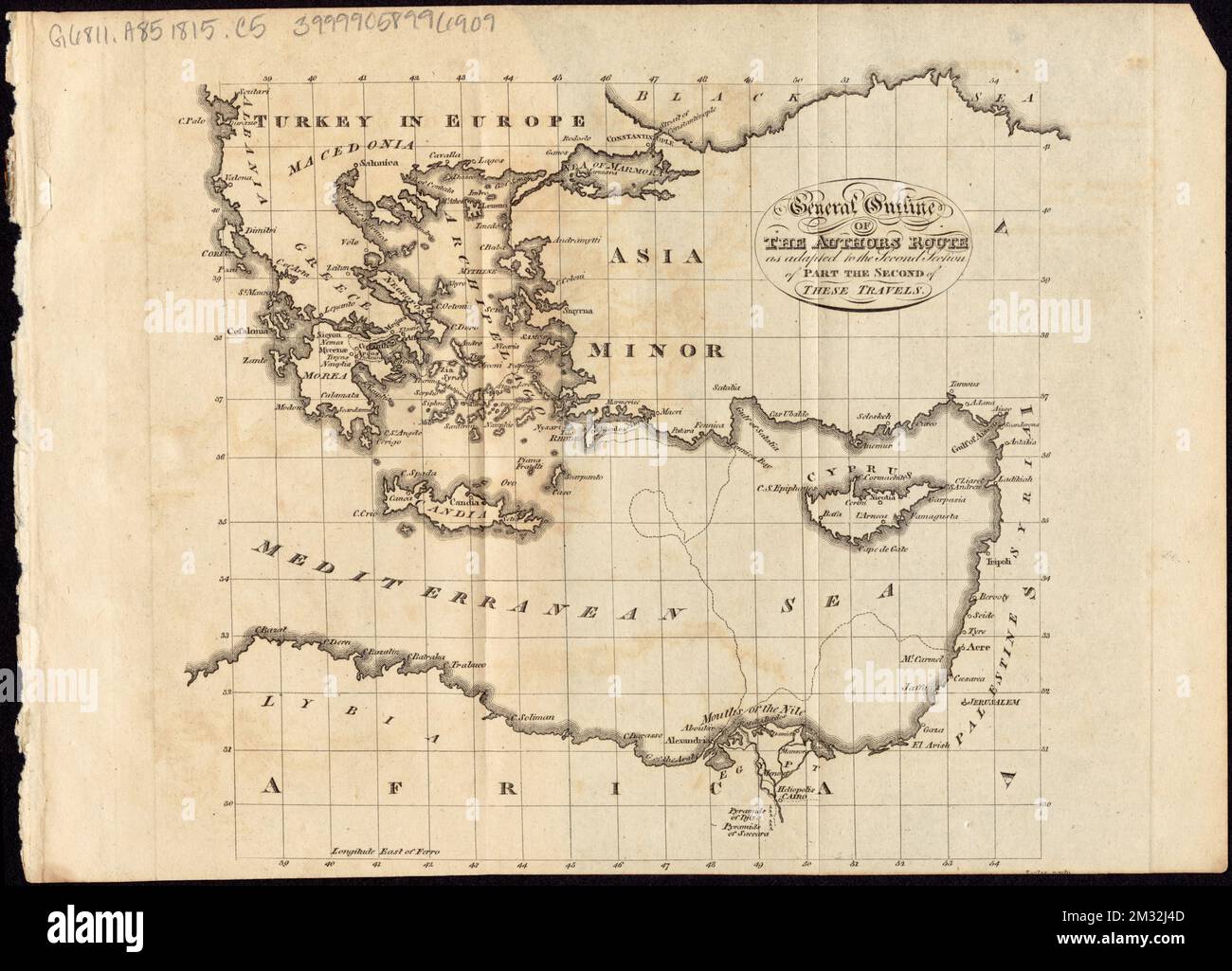 General outline of the Authors route as adapted to the second section ...