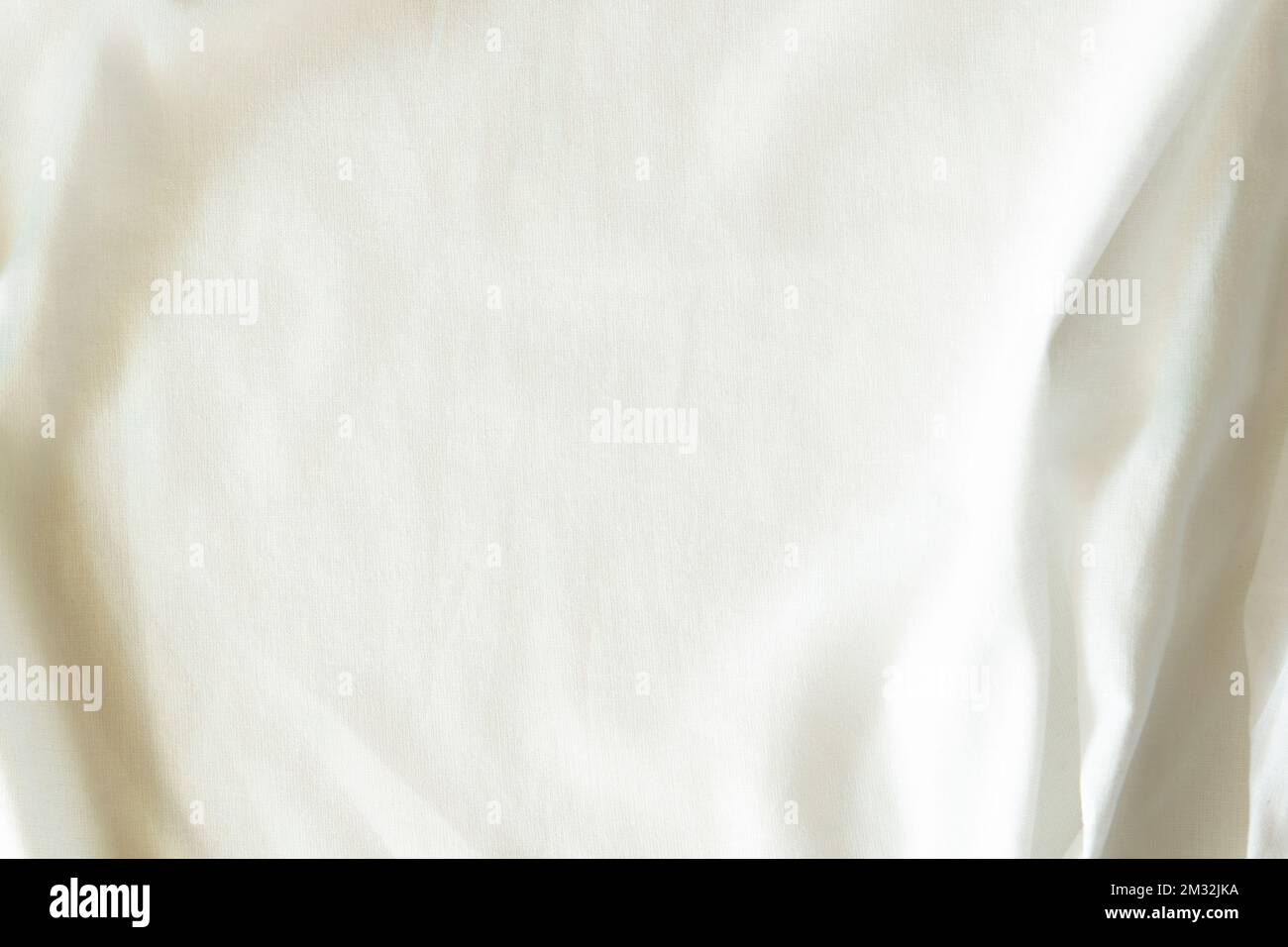 White crumpled linen fabric texture background. Natural linen organic ...