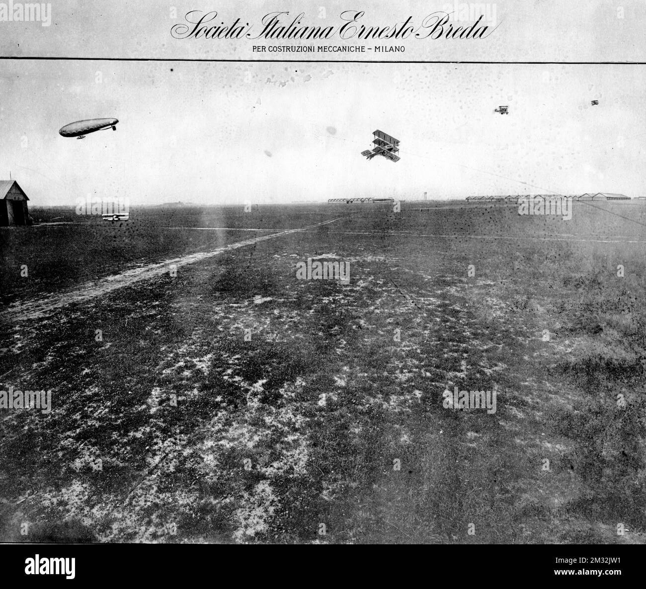 Aeroplani - Cartolina Società Italiana Ernesto Breda Stock Photo - Alamy
