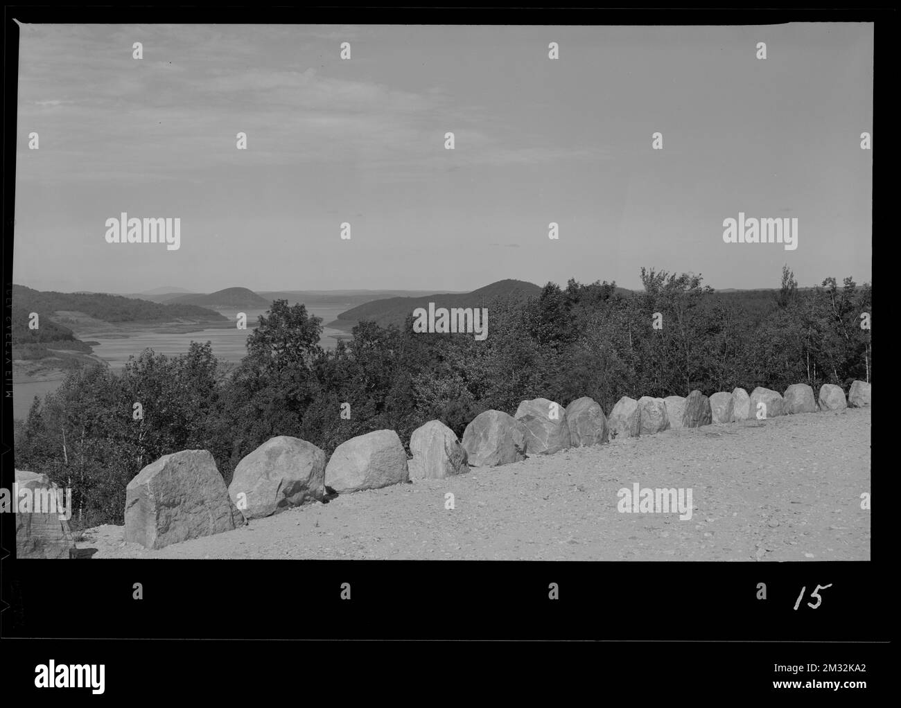 General view along Administration Road, for vista clearing, Quabbin ...