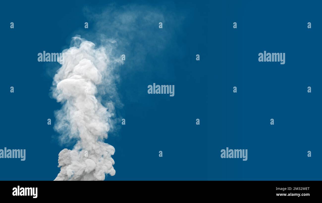 white rich carbon dioxide smoke column emission from forest fire ...