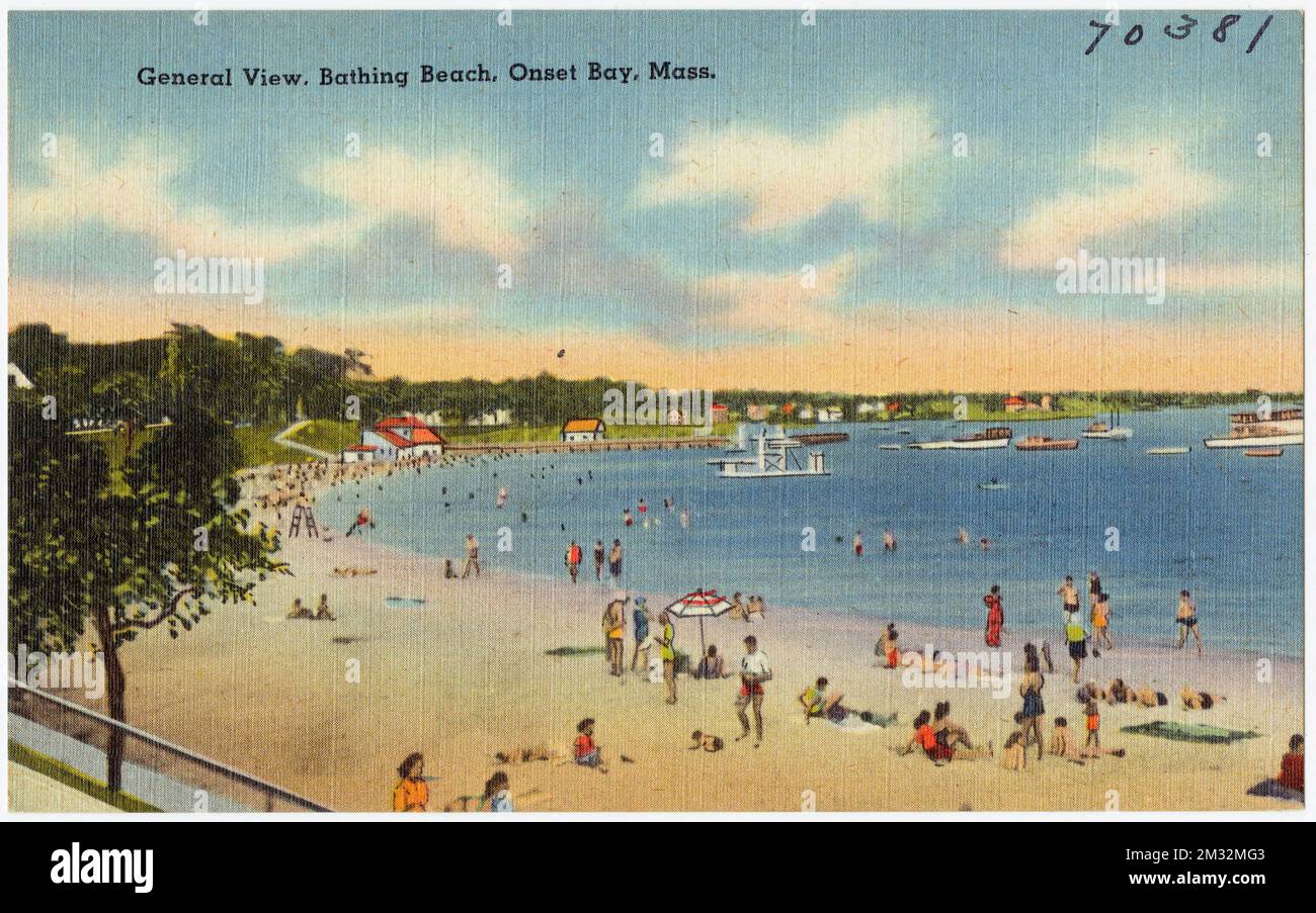 General view, bathing beach, Onset Bay, Mass. , Beaches, Tichnor ...