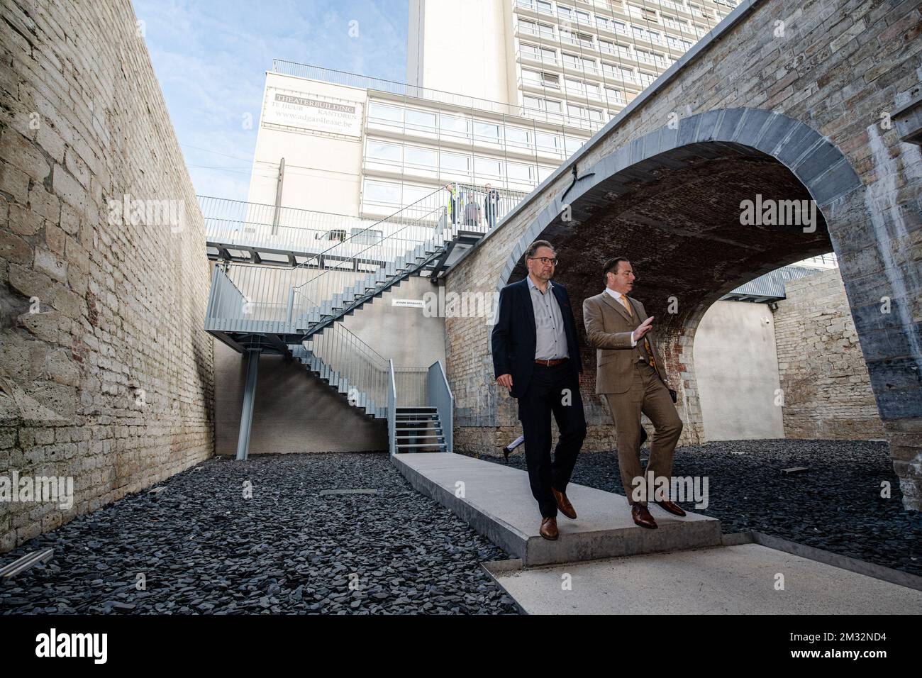 Antwerp alderman Koen Kennis and Antwerp Mayor Bart De Wever pictured ...