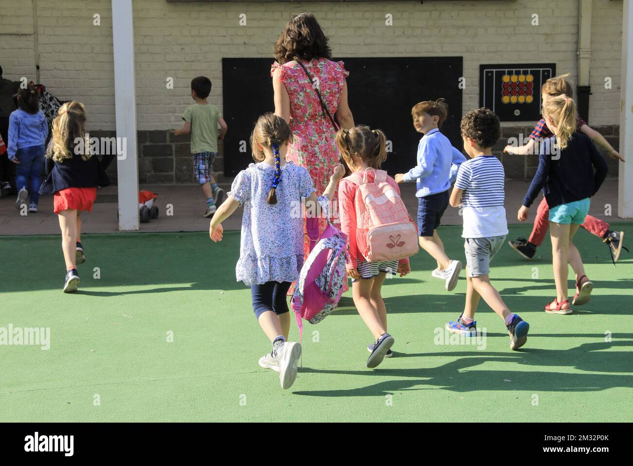 Illustration of kids in playground hi-res stock photography and images ...
