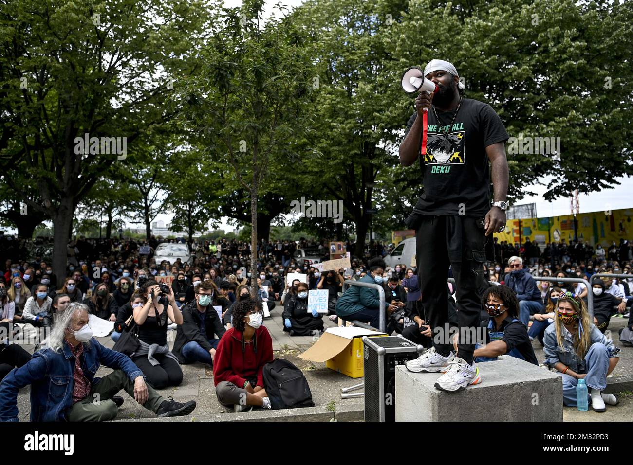 Zadok Bamgboye-Umoru (rapper Zediam) pictured during an anti-racism ...