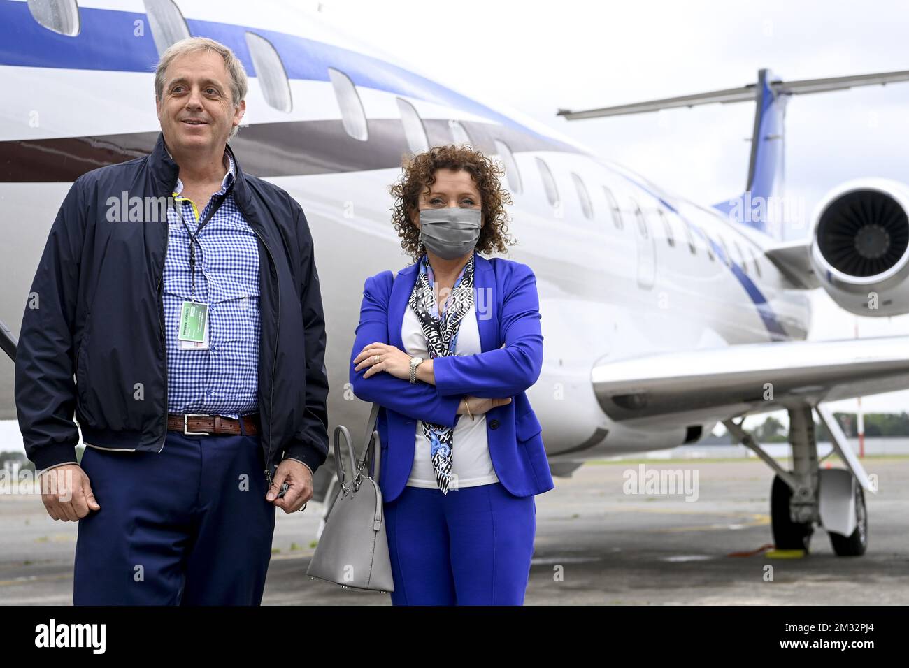 ASL CEO Philippe Bodson and Flemish minister Lydia Peeters pictured ...