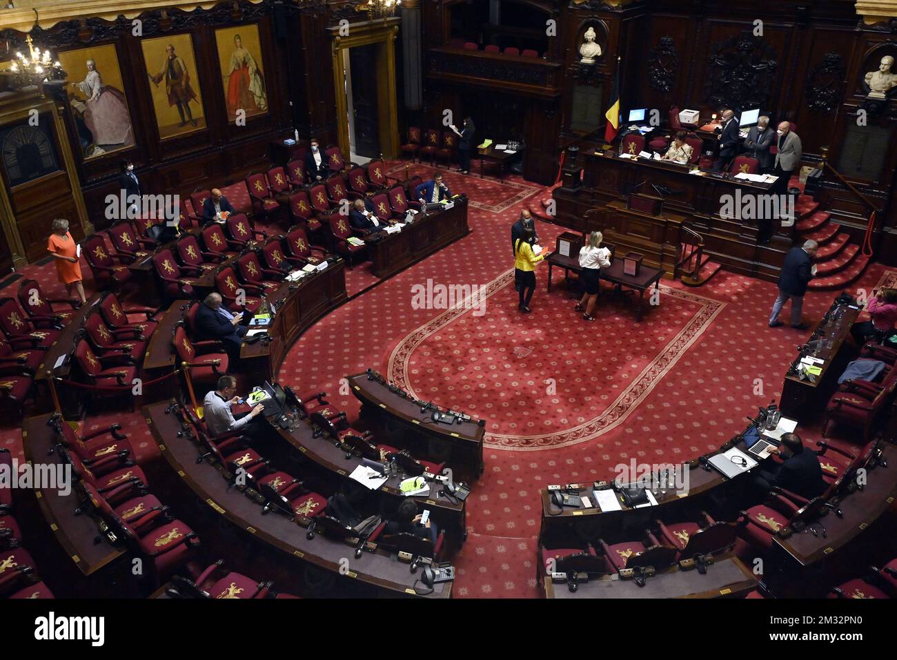 Illustration picture taken during a plenary session of the Senate at ...