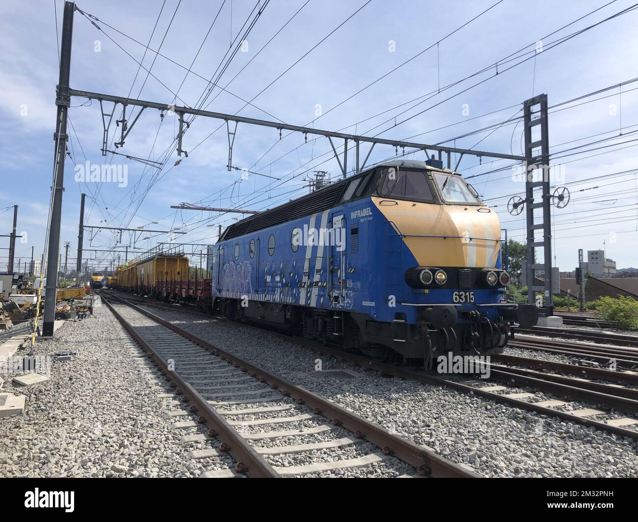 Infrabel railway works between Bruxelles Midi/ Brussel Zuid/ Brussels ...