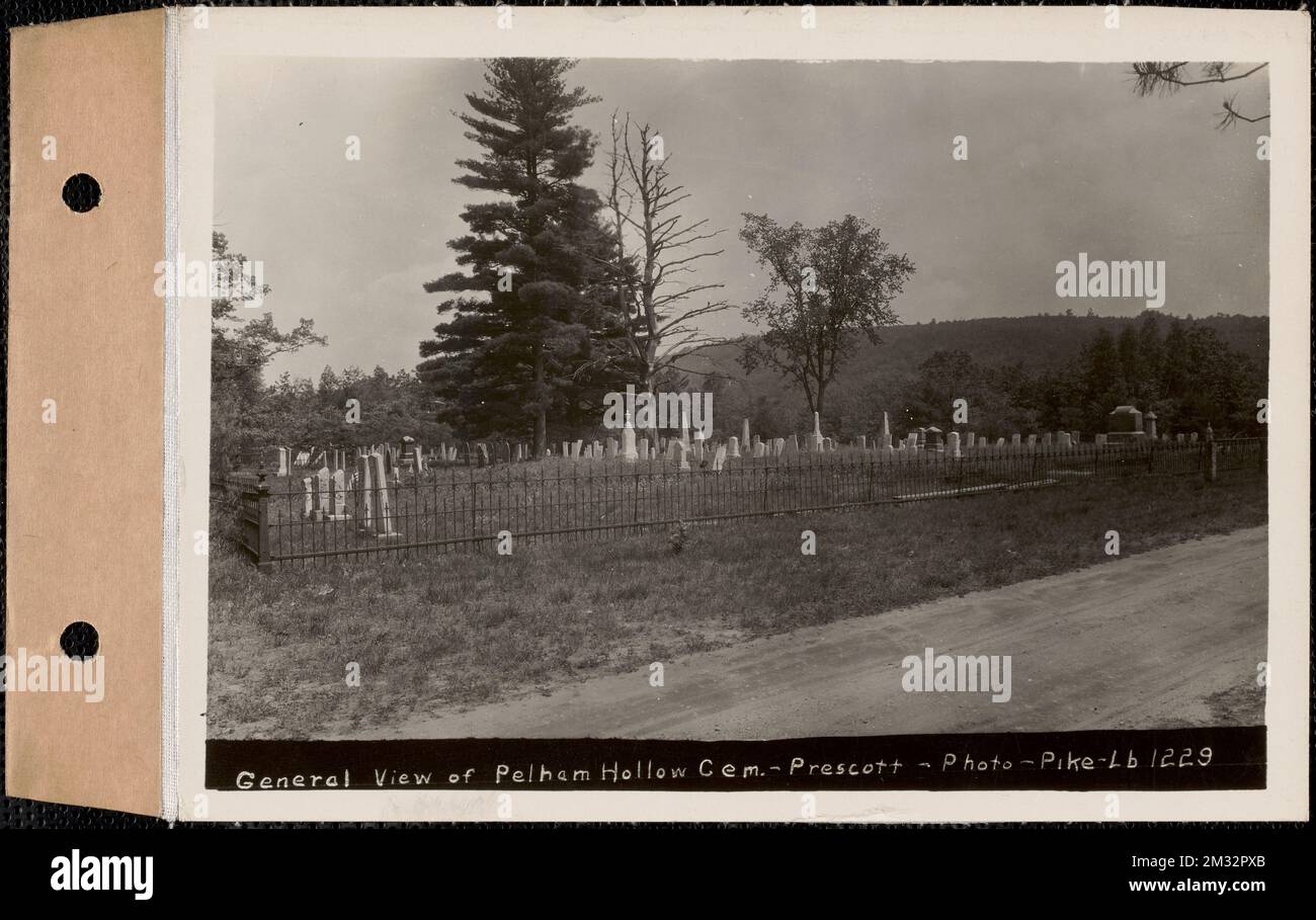 General view of Pelham Hollow Cemetery, Prescott, Mass., ca. 1932 ...