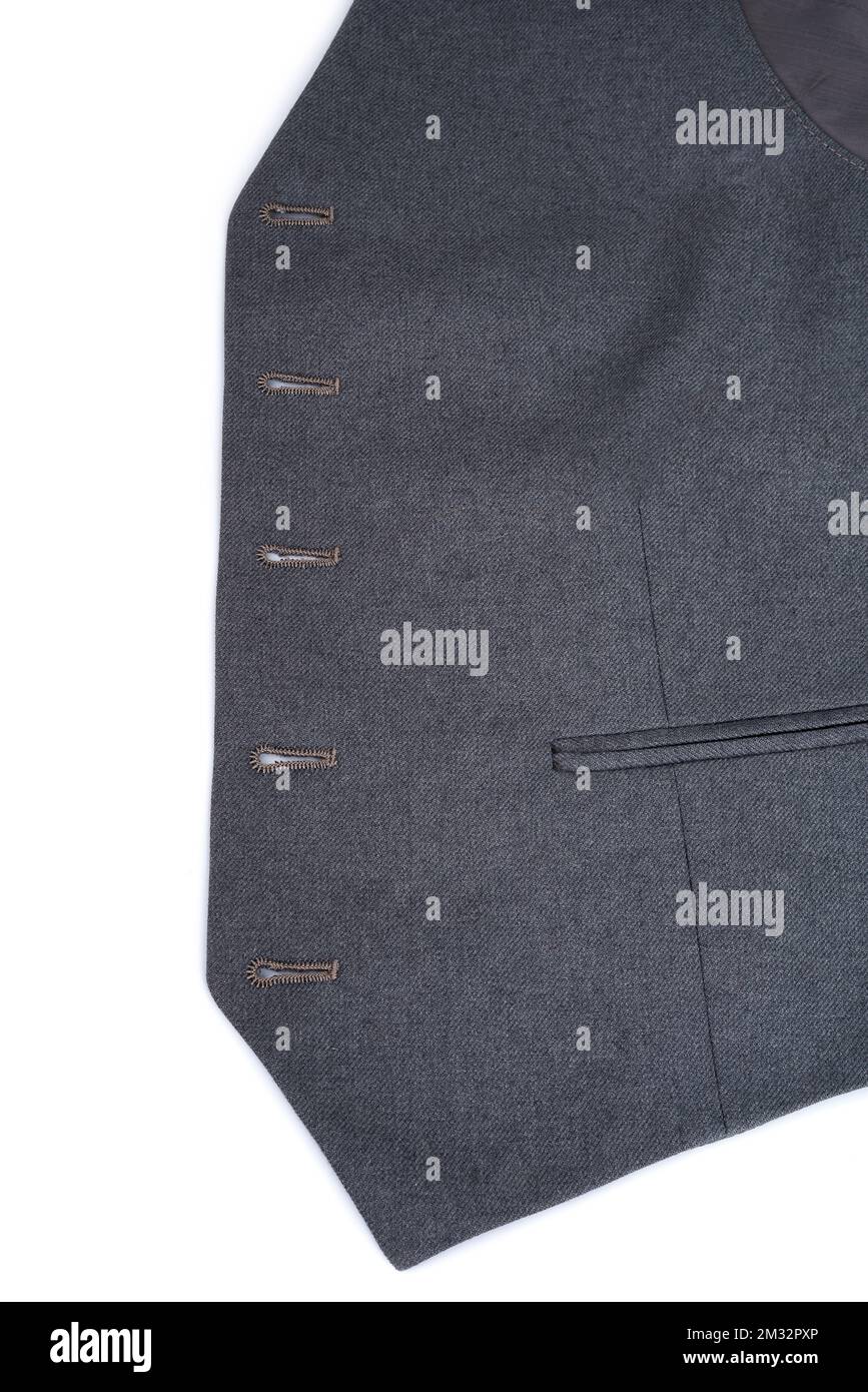 Buttonholes on the vest under the suit Stock Photo - Alamy