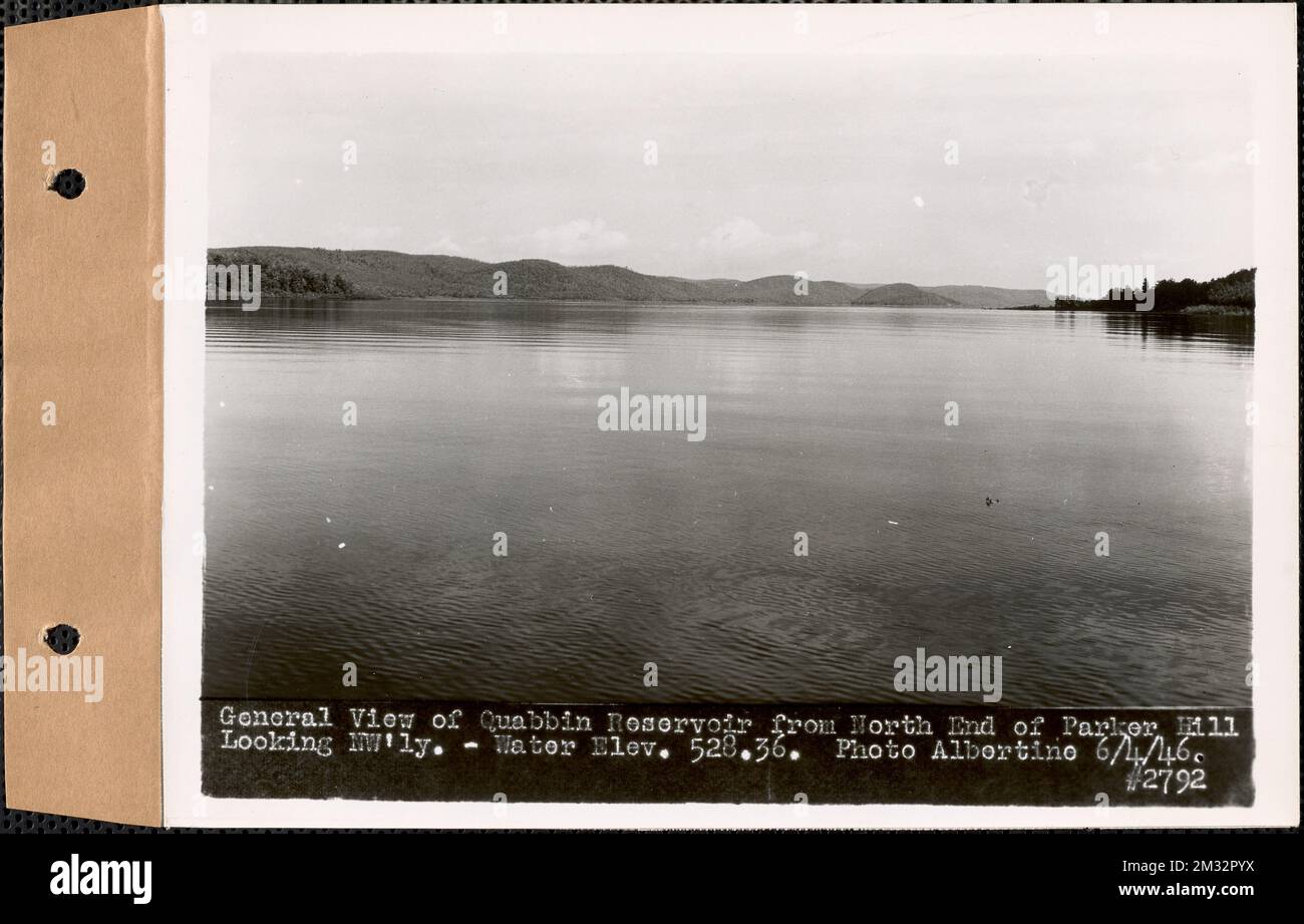 General view of Quabbin Reservoir from north end of Parker Hill ...