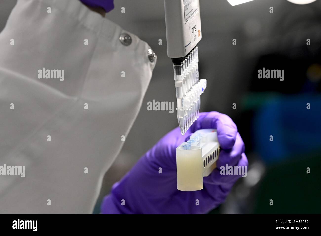 A laboratory analyst pictured in action at the headquarters of the ...