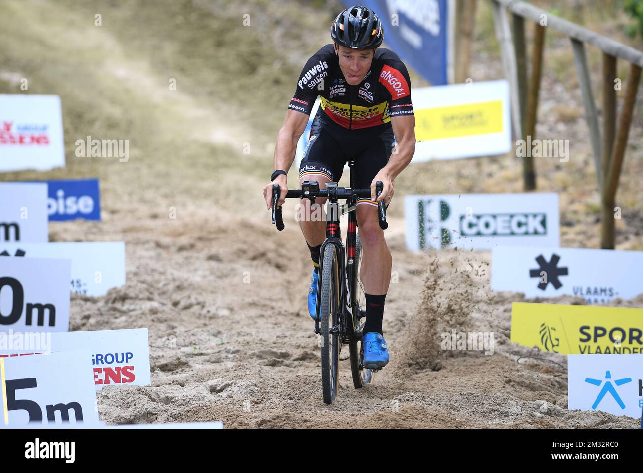 Belgian Laurens Sweeck pictured in action during the 'Slag om Balenberg ...