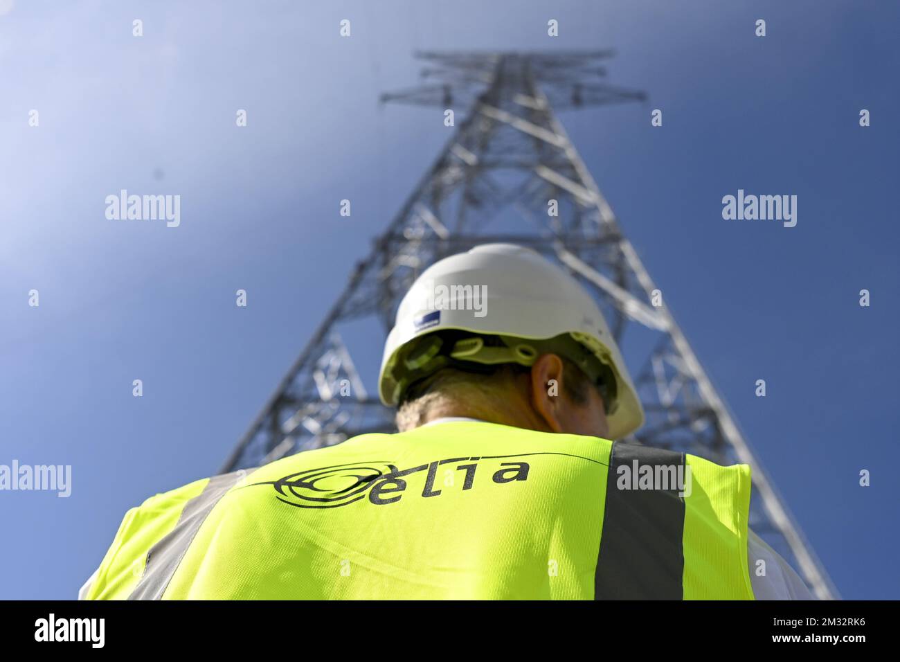 Elia logo pictured during an evacuation exercise from the highest ...