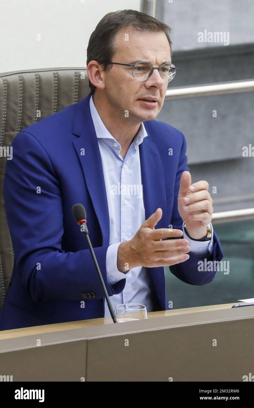 Flemish Minister of Welfare Wouter Beke pictured during a plenary ...