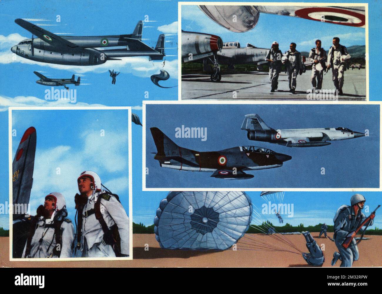 Aeroplani - Cartolina Aeronautica Militare Italiana Stock Photo - Alamy