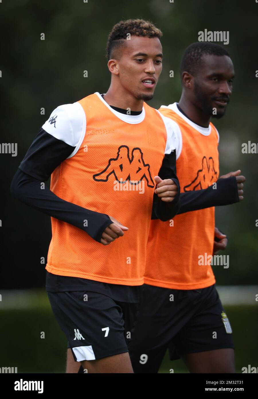 Charleroi's David Henen and Charleroi's Adama Niane pictured during the ...
