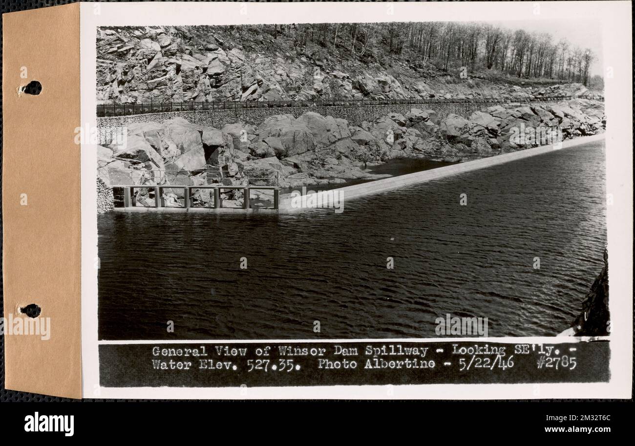 General view of Winsor Dam Spillway, looking southeasterly, water ...