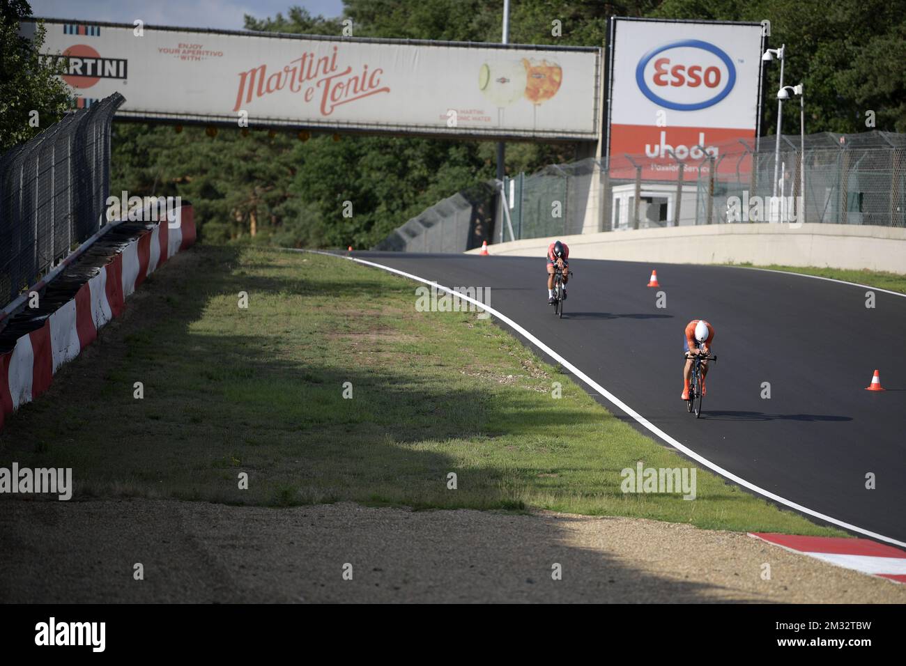 Illustration picture shows a time trial training session of Belgian ...