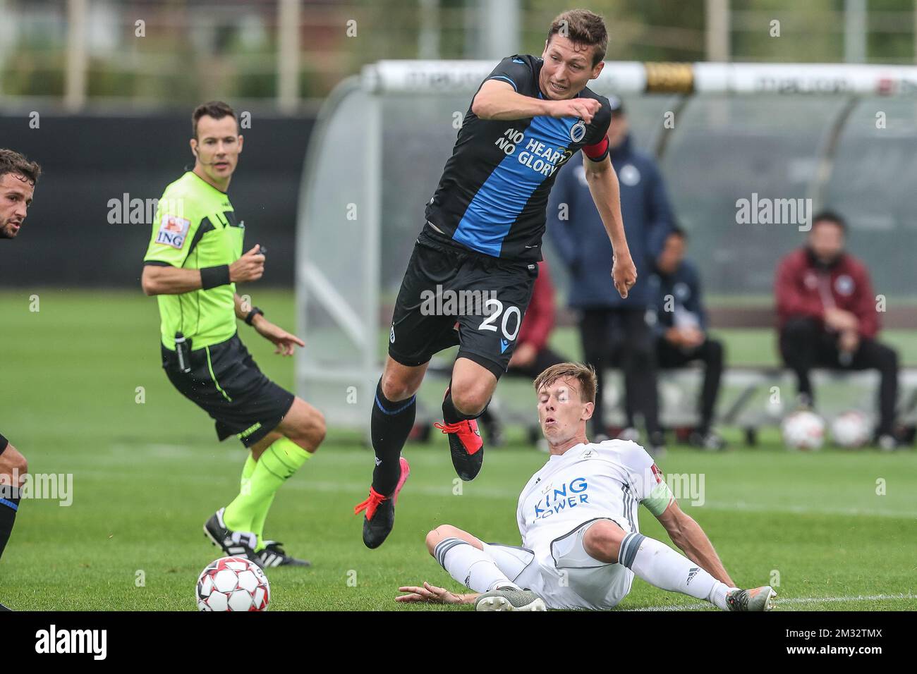 Club's Hans Vanaken and OHL's Mathieu Maertens fight for the ball ...