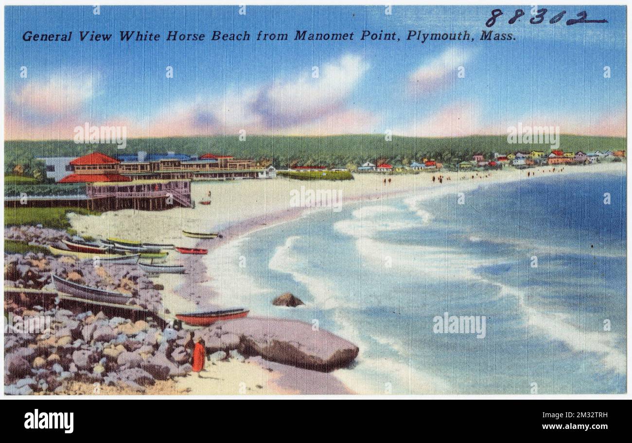 General view, White Horse Beach from Manomet Point, Plymouth, Mass ...