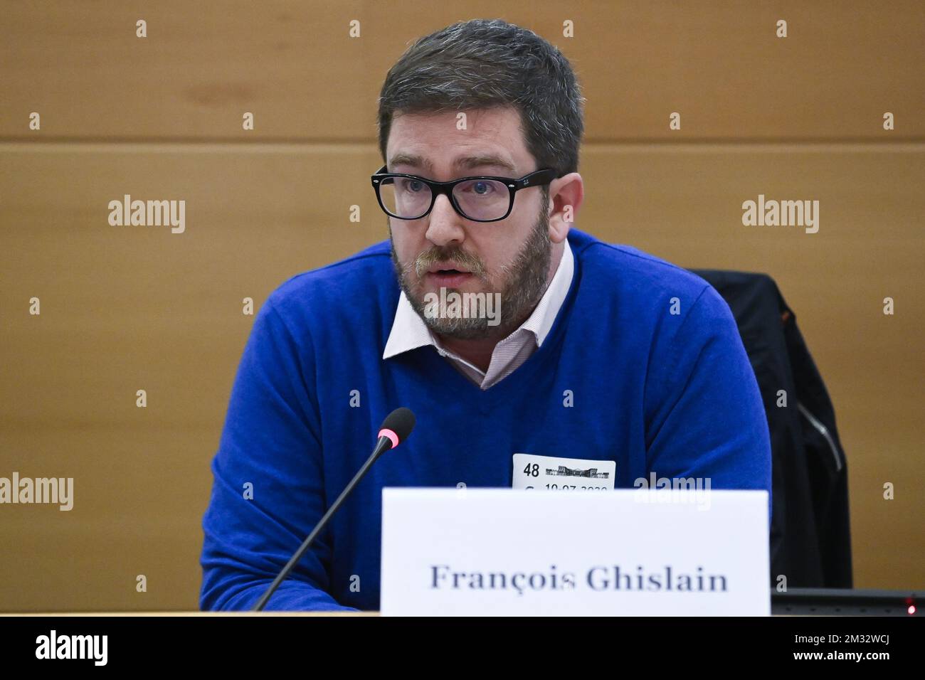 Police Stressteam Francois Ghislain pictured during a session of a ...