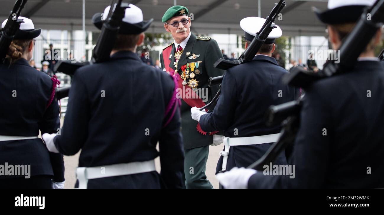 Former Head of defence General Marc Compernol pictured during the ...