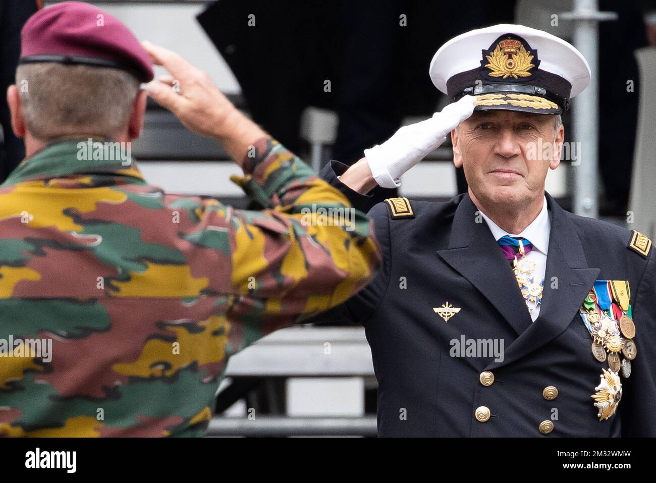 New Chief of Defence Michel Hofman pictured during the ceremony of the ...
