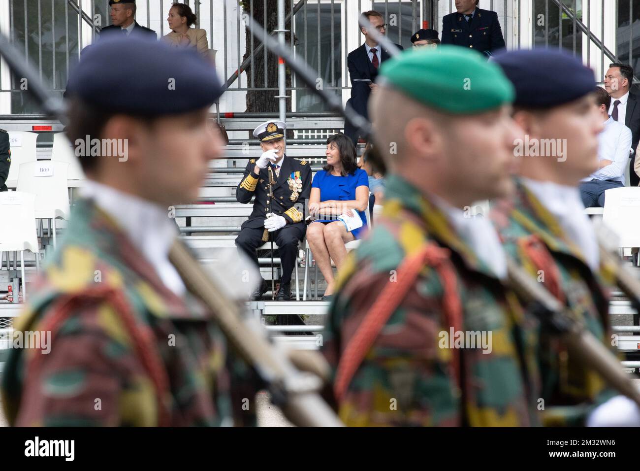 New chief of defence Michel Hofman and his wife pictured during the ...