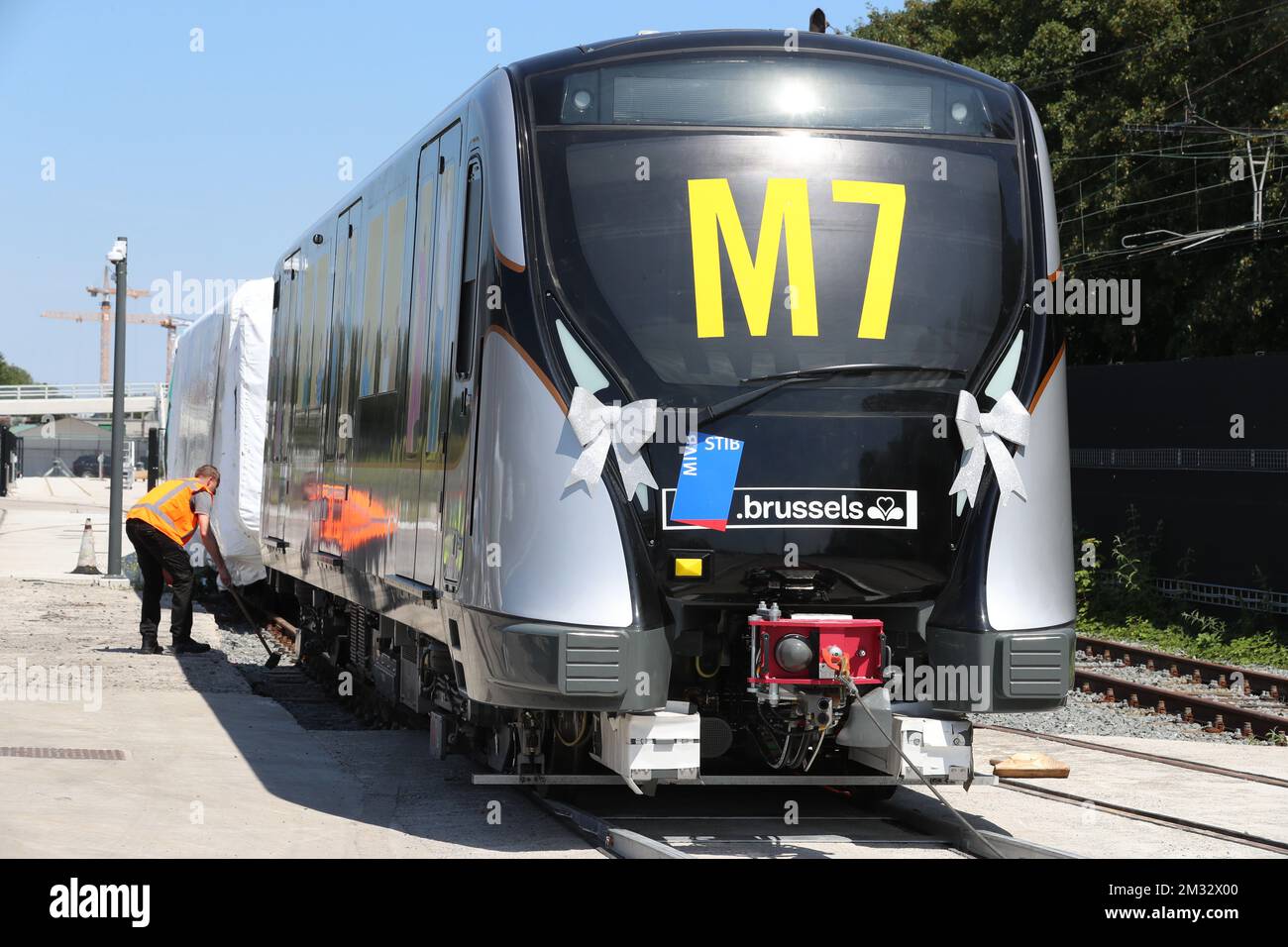 Illustration shows the M7 in marge of a press conference of Brussels ...
