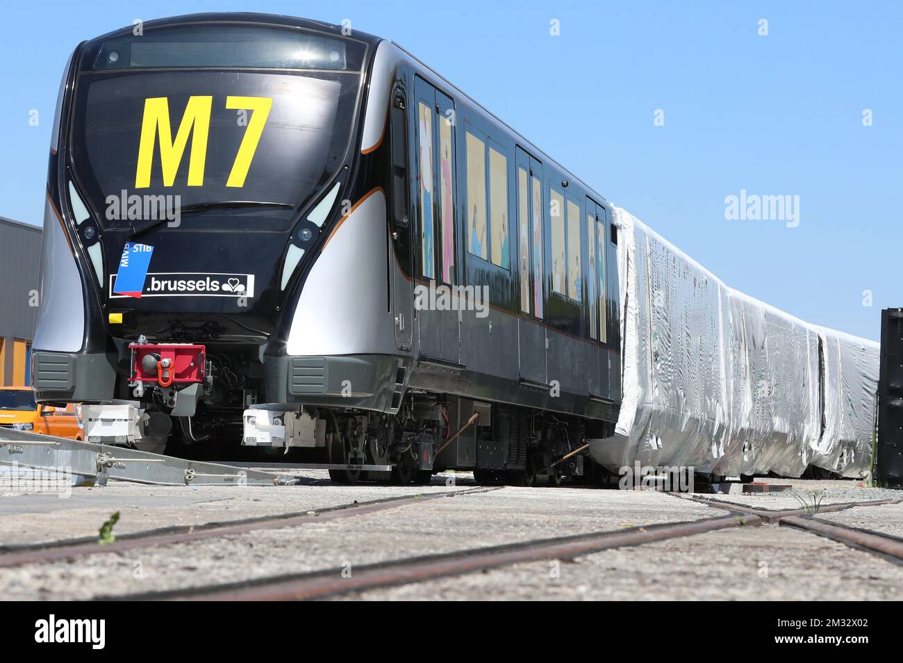 Illustration shows the M7 in marge of a press conference of Brussels ...