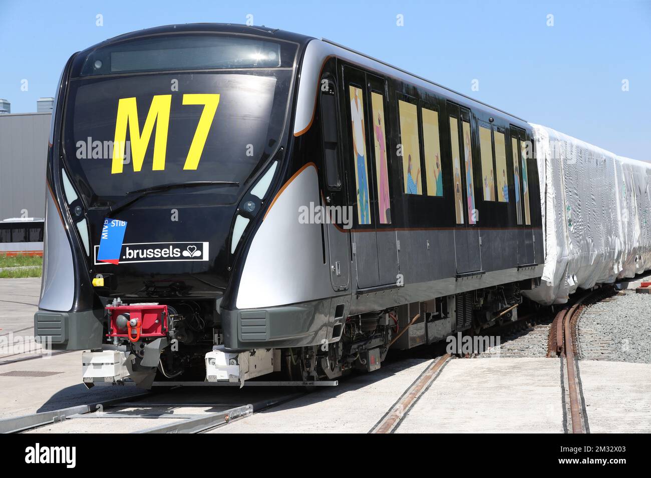 Illustration shows the M7 in marge of a press conference of Brussels ...