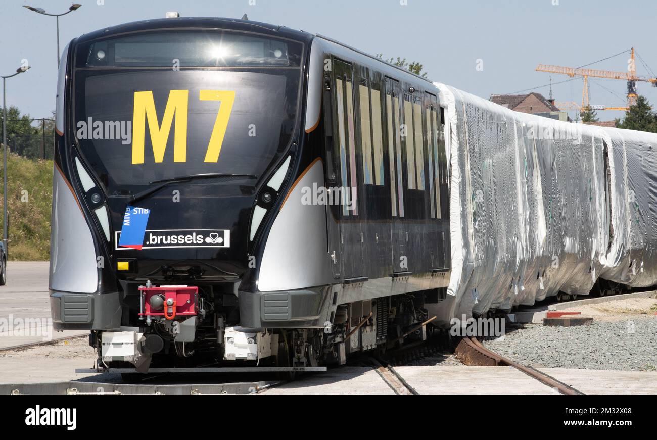 Illustration picture shows the new M7 metro train, at a press ...