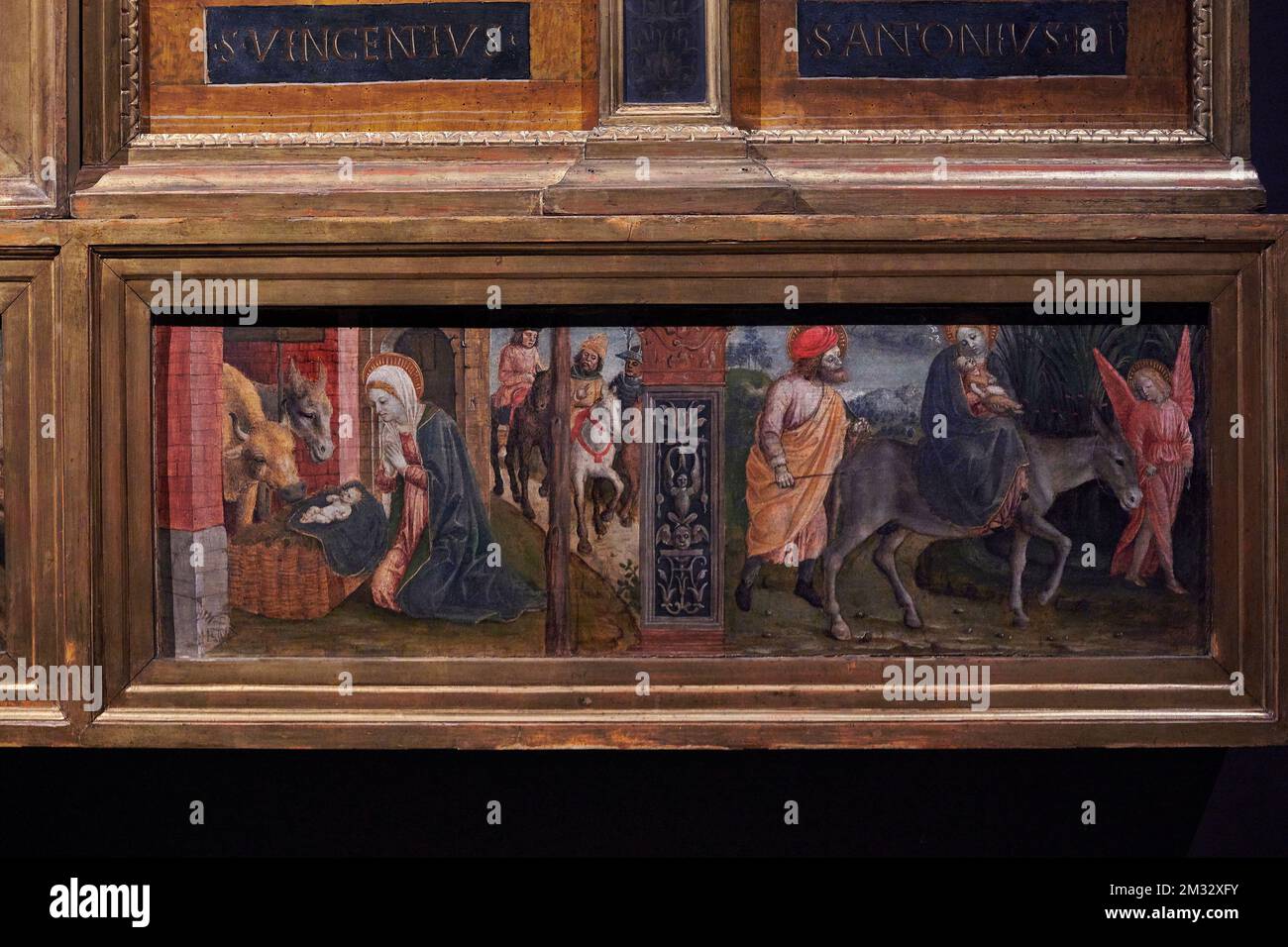 Natività e Fuga in Egitto , particolare del Polittico delle Grazie ...