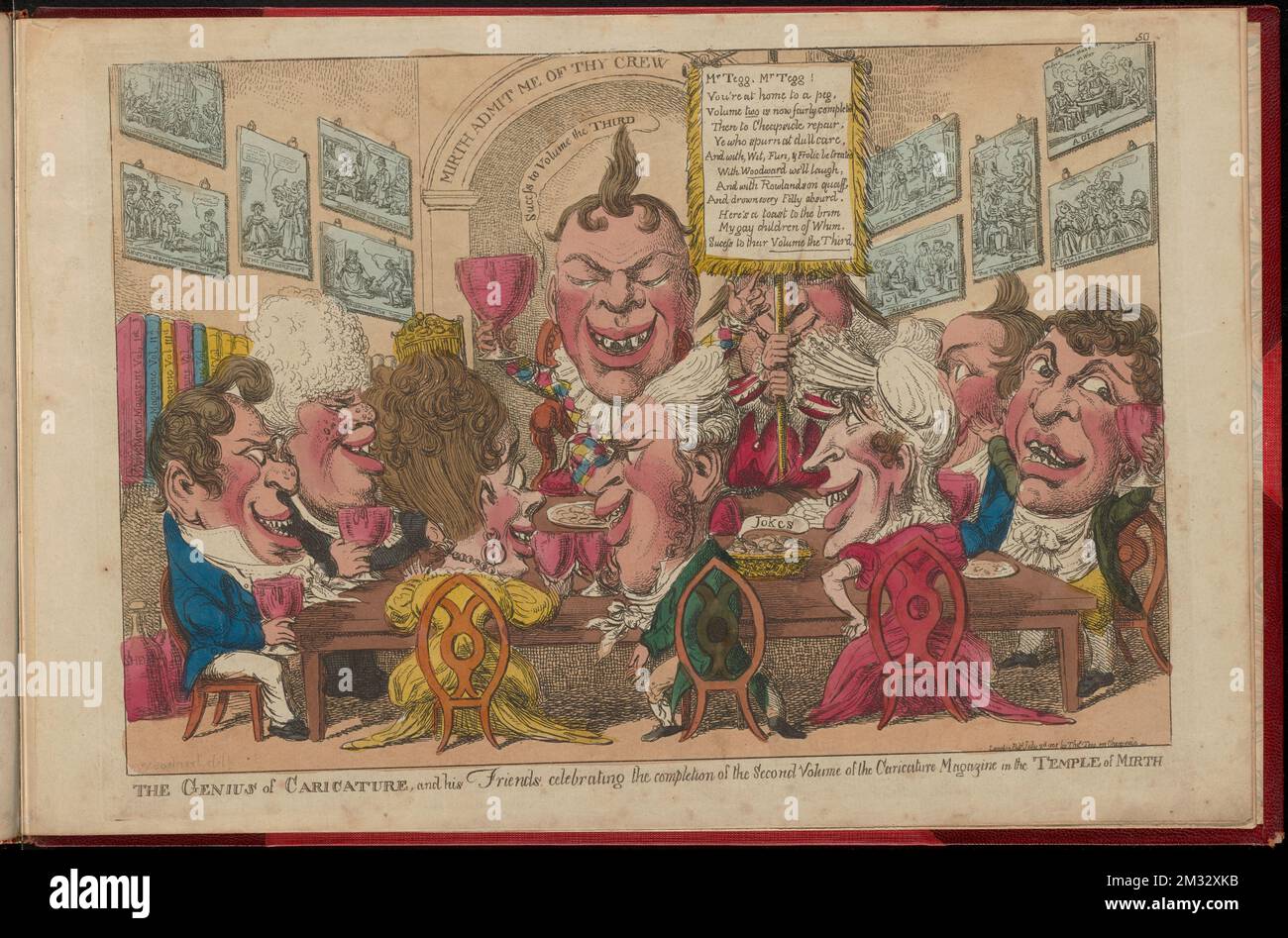The genius of caricature and his friends celebrating the completion of ...