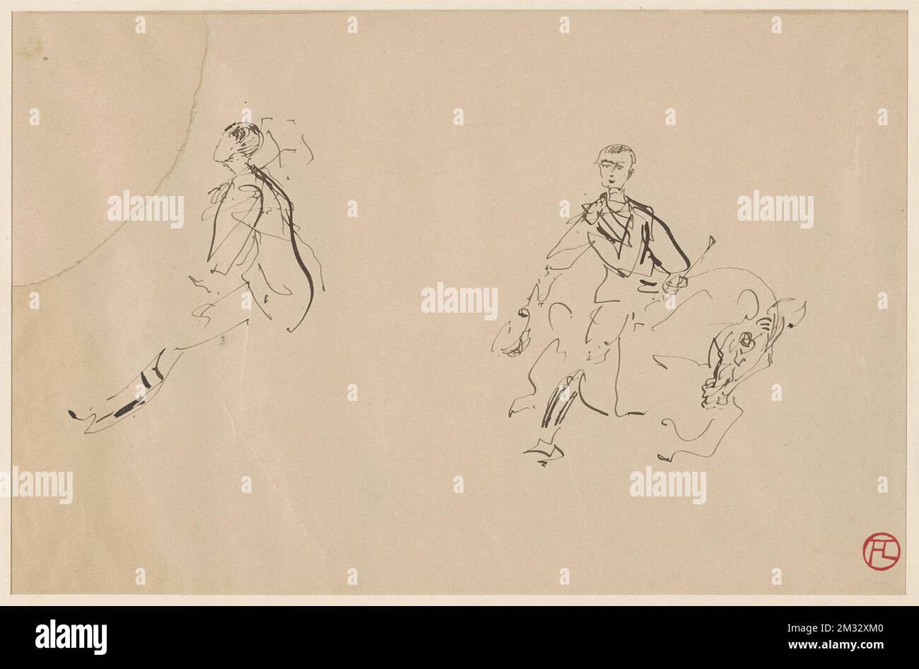 Gentleman on horseback and figure study , Horses, Horseback riding ...
