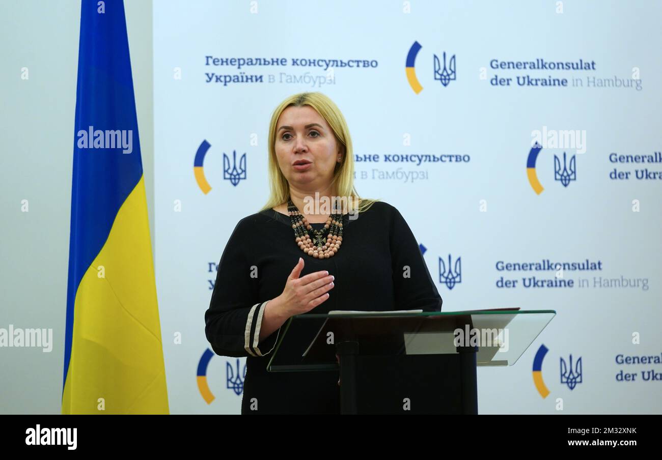 Hamburg, Germany. 14th Dec, 2022. Iryna Tybinka, Consul General of ...