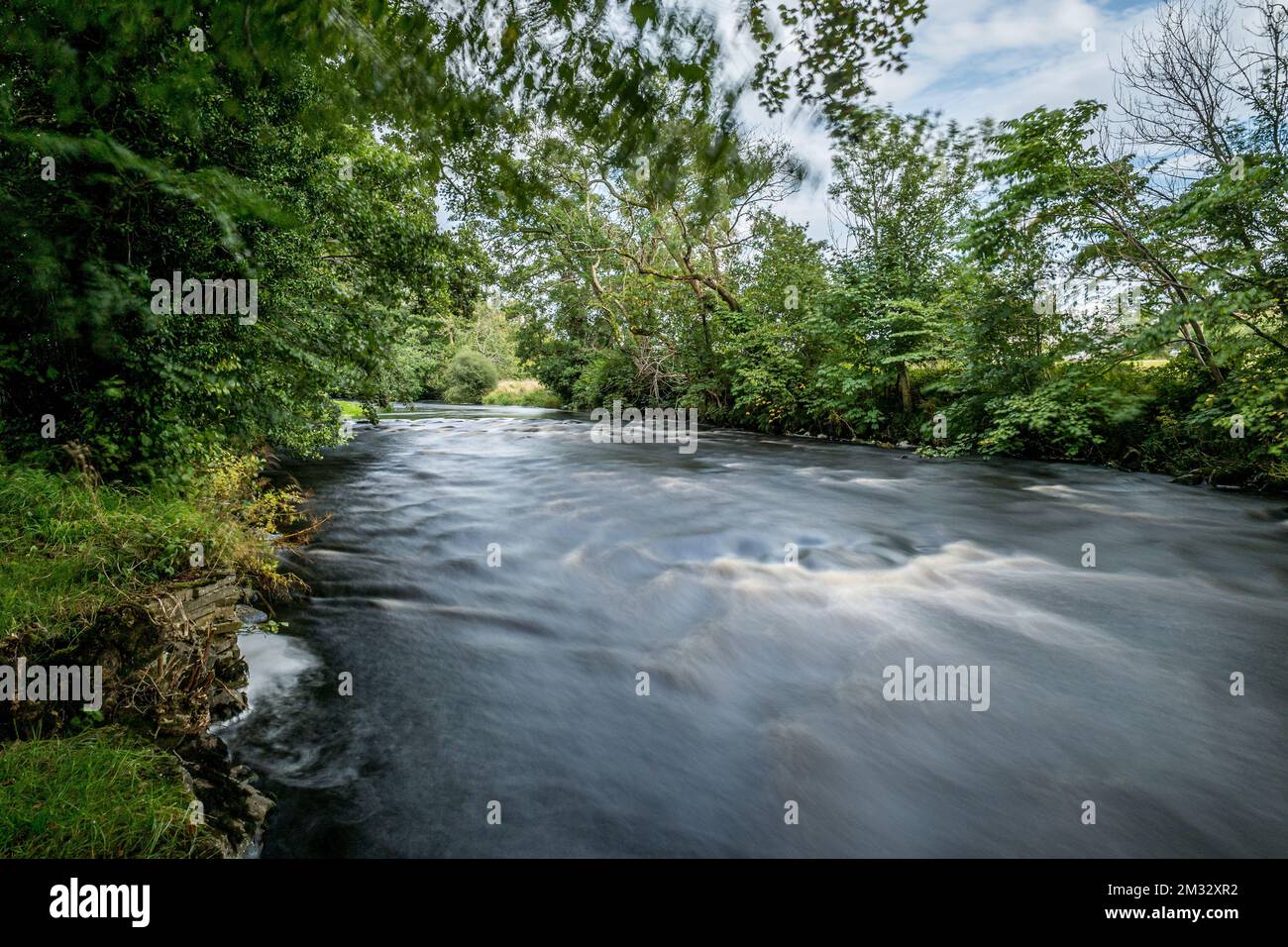 A beautiful view of flowing river Doon passing through the Ayrshire ...