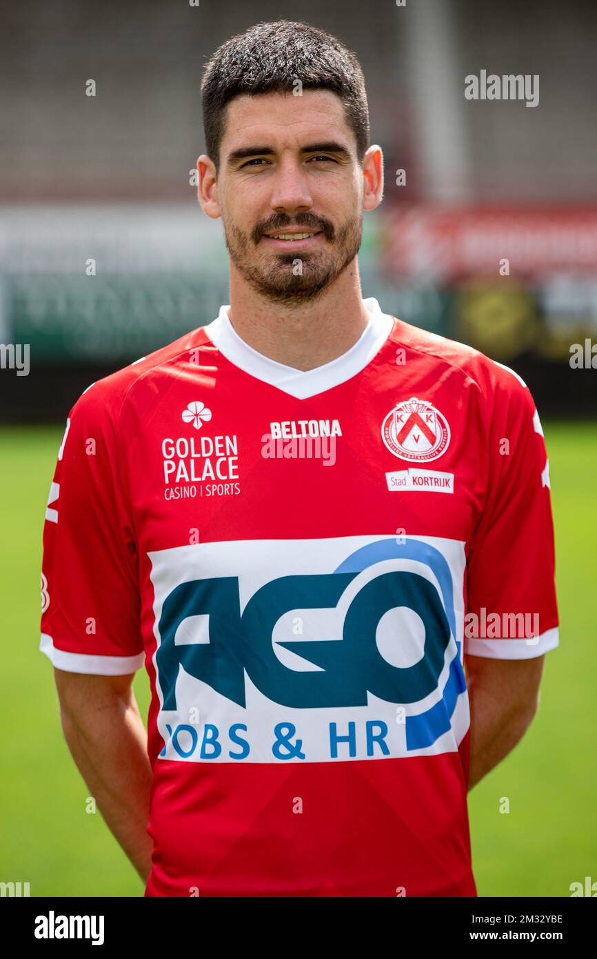 Kortrijk's Jovan Stojanovic poses for the photographer, in marge of the ...