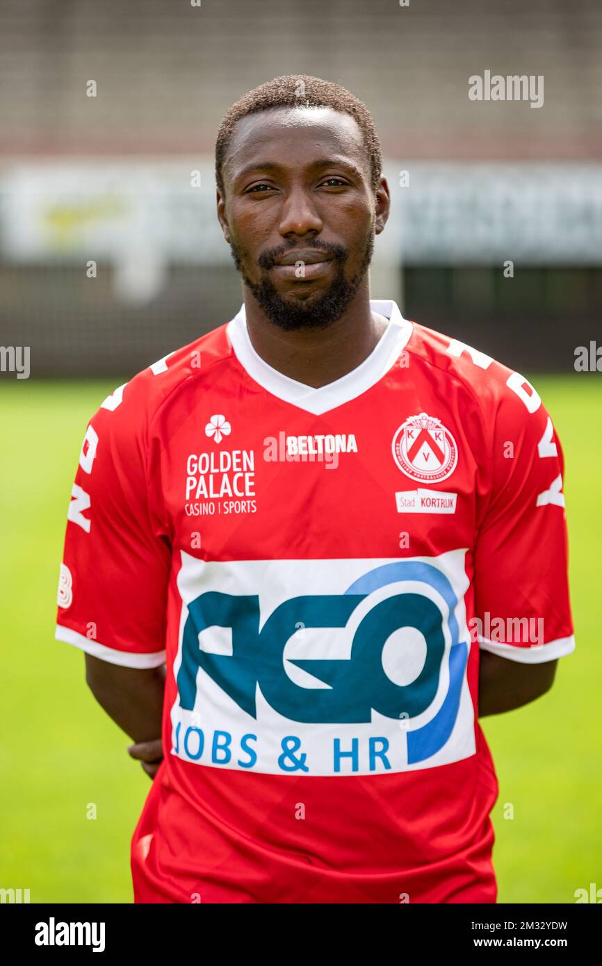 Kortrijk's Eric Ocansey poses for the photographer, in marge of the ...