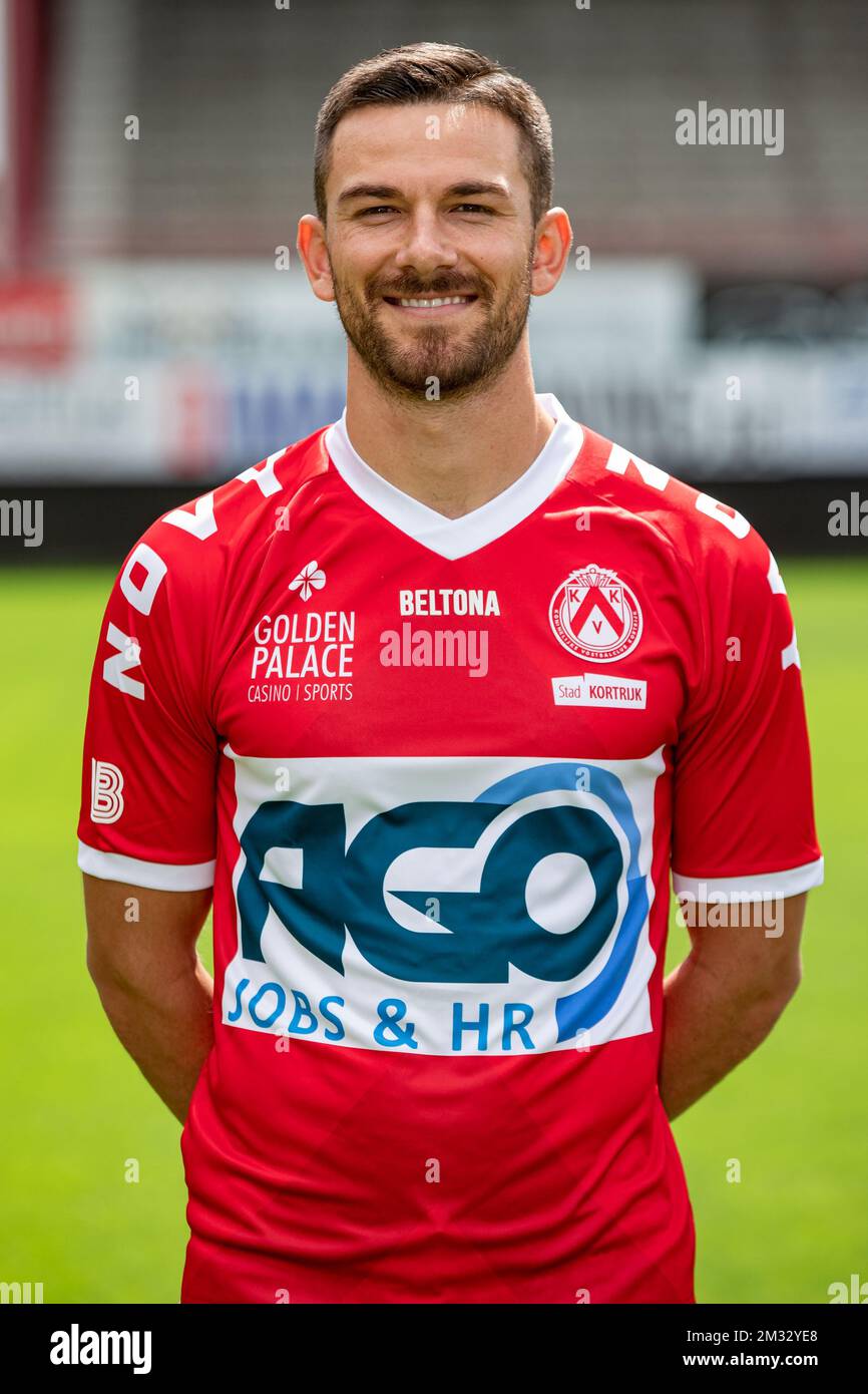 Kortrijk's Brendan Hines-Ike poses for the photographer, in marge of ...
