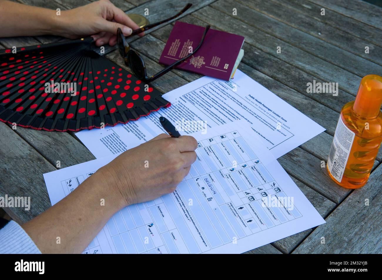 Public health passenger locator form hi-res stock photography and ...