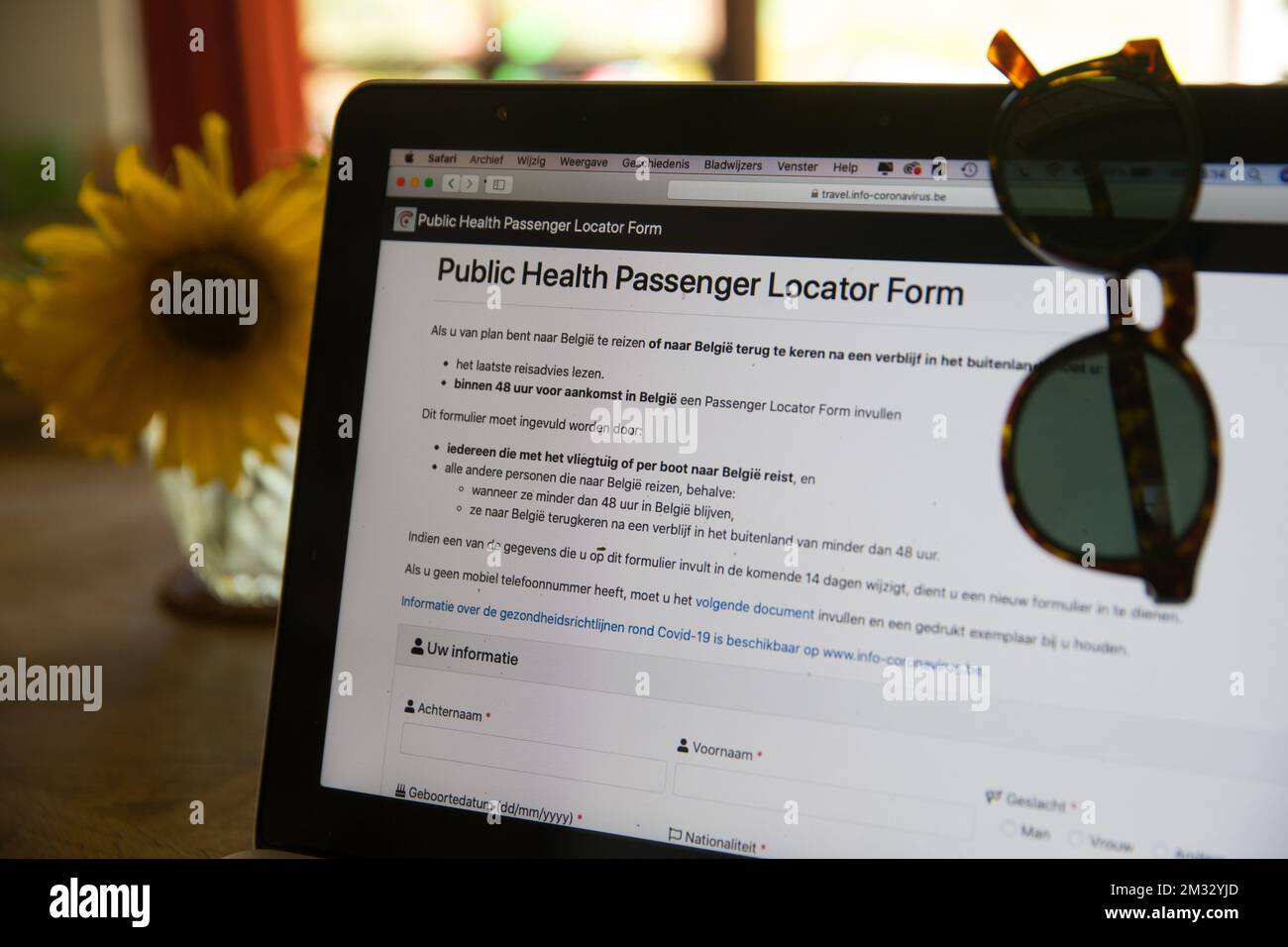 Public health passenger locator form hi-res stock photography and ...