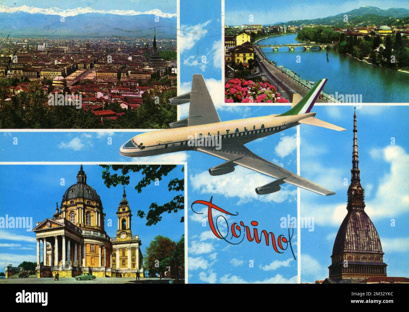 Aeroplani - Cartolina Torino Stock Photo - Alamy