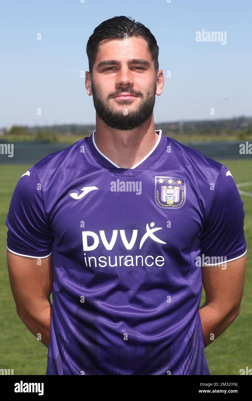 Anderlecht's Elias Cobbaut poses for the photographer, in marge of the ...