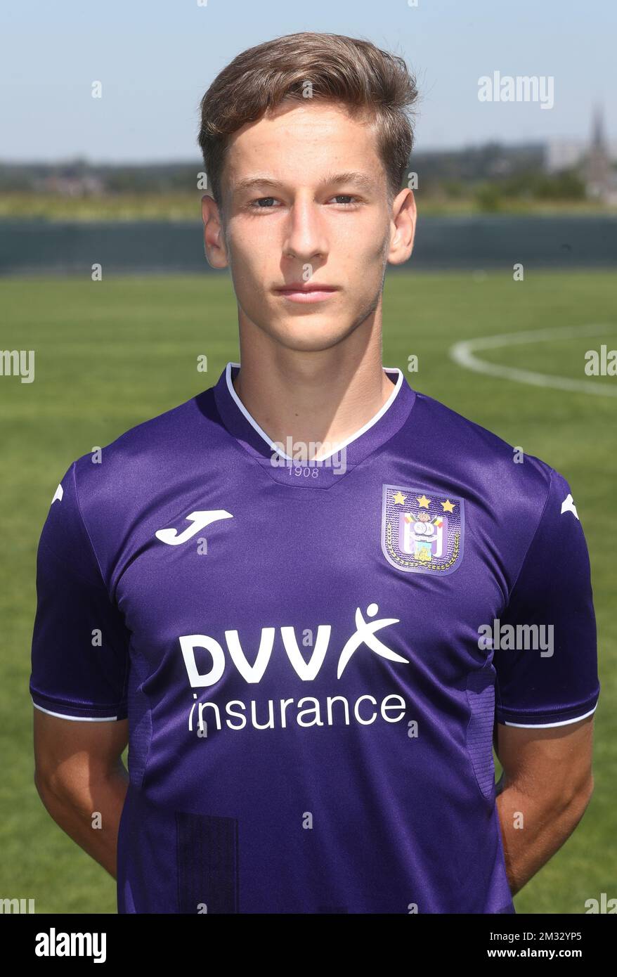 Anderlecht's Yari Verschaeren poses for the photographer, in marge of ...
