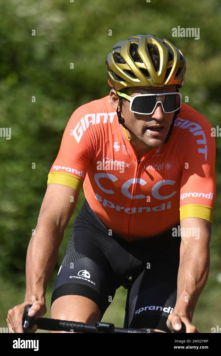 Belgian Greg Van Avermaet of CCC Team pictured at a training session in ...