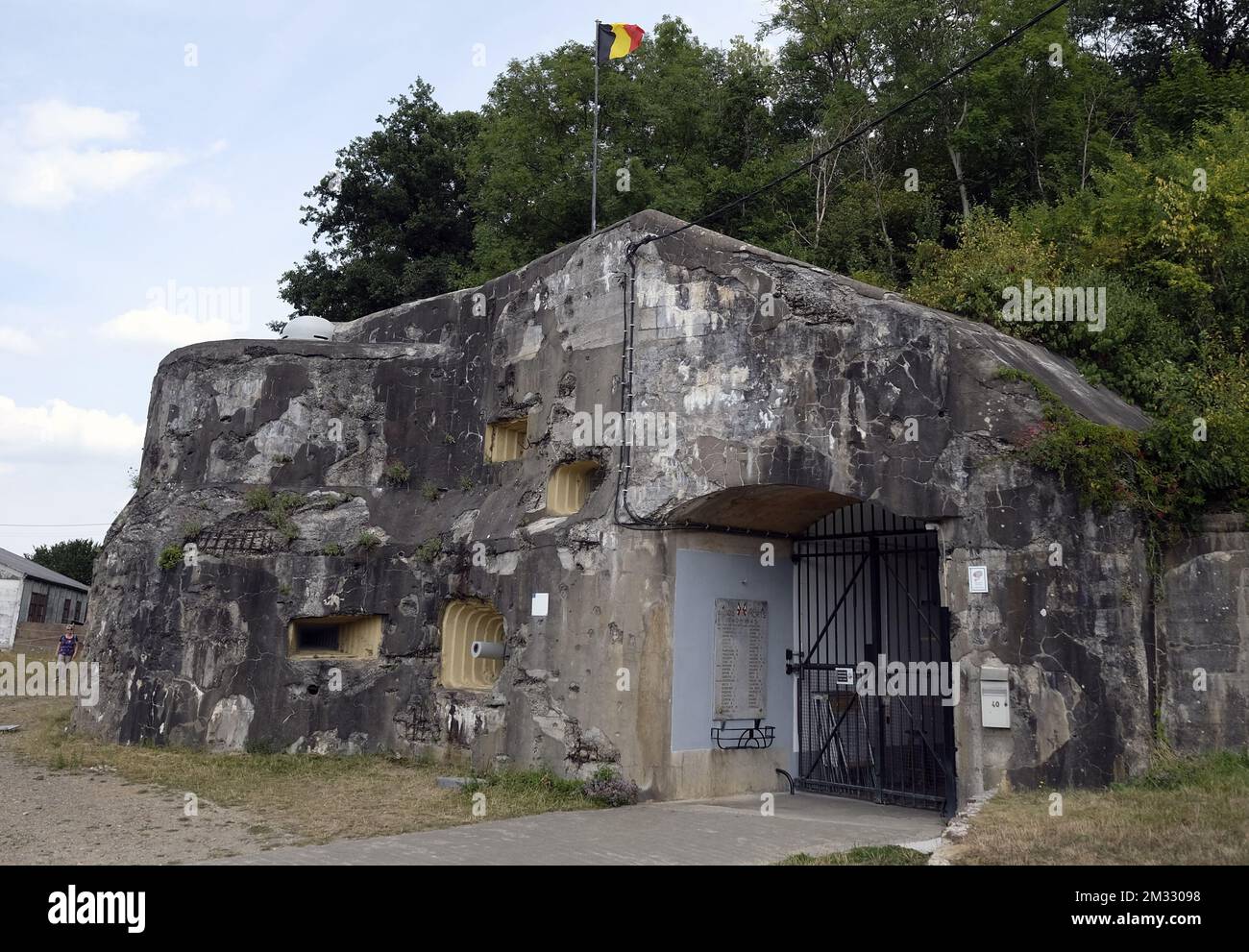 Aerial drone picture shows the Eben-Emael Fort in Eben-Emael, Bassenge ...