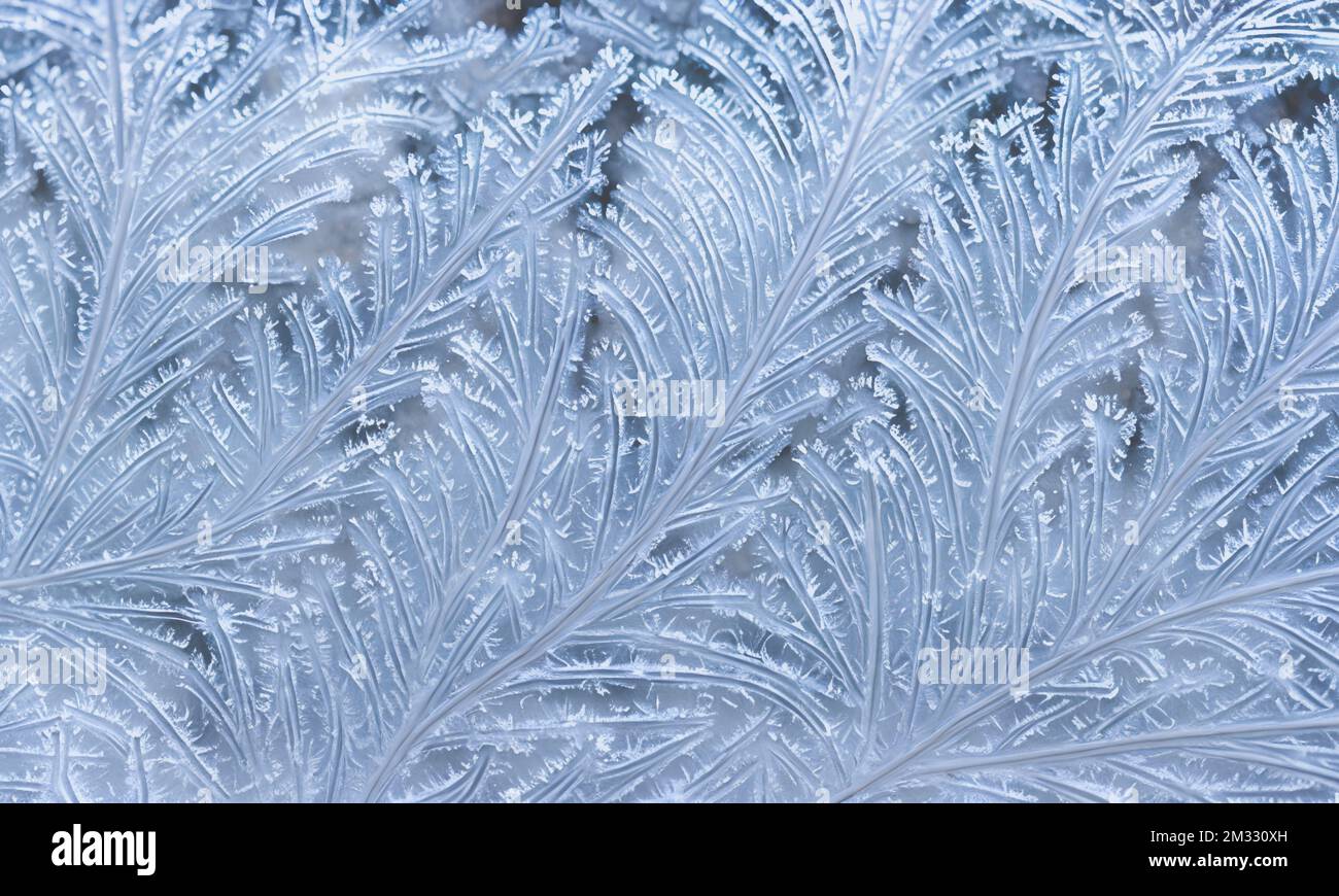 Frost patterns on window pane - digital illustration Stock Photo - Alamy