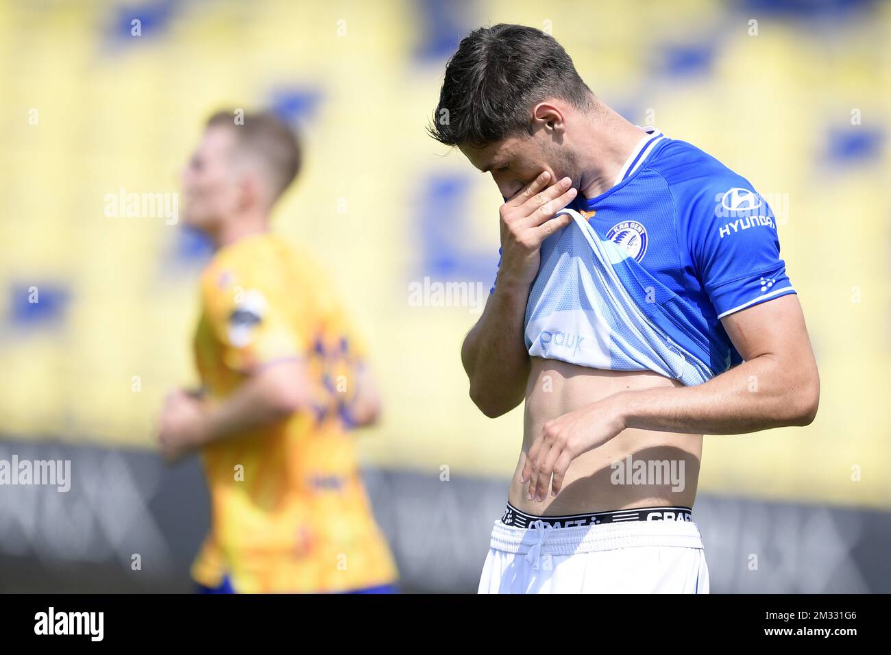 Gent's Roman Yaremchuk pictured during the Jupiler Pro League match ...